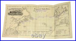SS Kronprintz Wilhelm 1910 HANDDRAWN Ship Route MAP BremenGermany NY ...